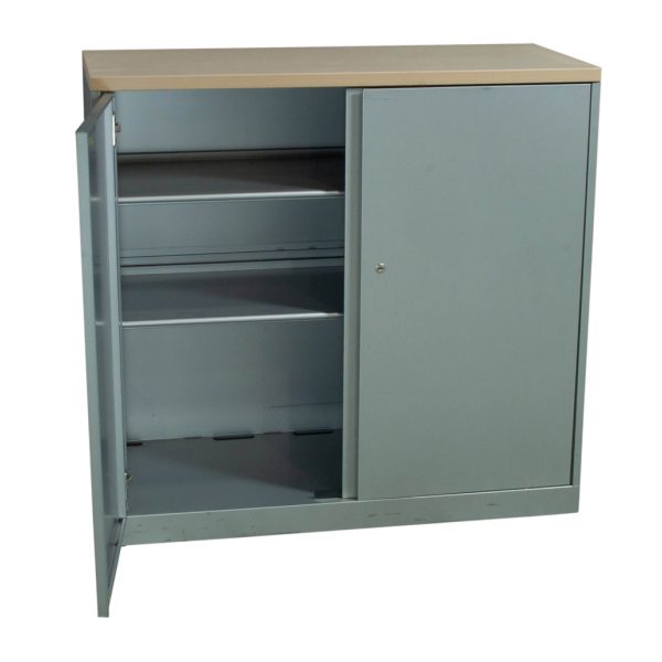 Steelcase Universal Used Storage Cabinet w/Laminate Top, Platinum ...