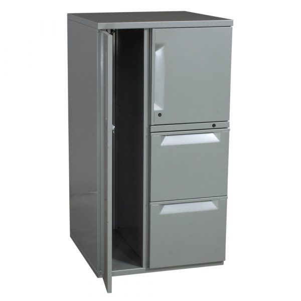 Herman Miller Left Vertical Used Storage File Tower, Silver - National ...