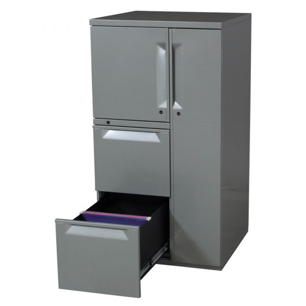 Herman Miller Right Vertical Used Storage File Tower, Silver - National ...