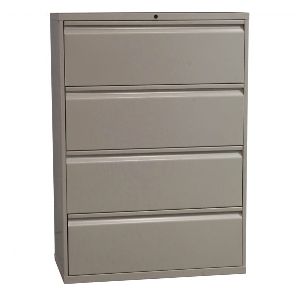 Knoll Calibre 4 Drawer Used 36 Inch Lateral File, Dark Putty - National ...