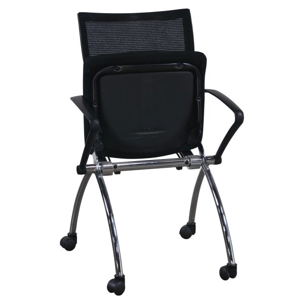Mayline Valore Used Mesh Back Nesting Chair, Black - National Office ...