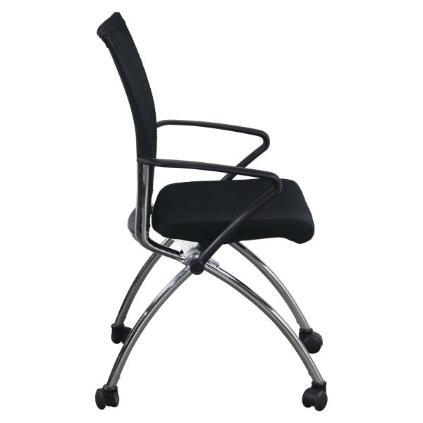 Mayline Valore Used Mesh Back Nesting Chair, Black - National Office ...