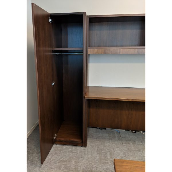 Haworth Master Series Used Executive Desk Set, Walnut - National Office ...