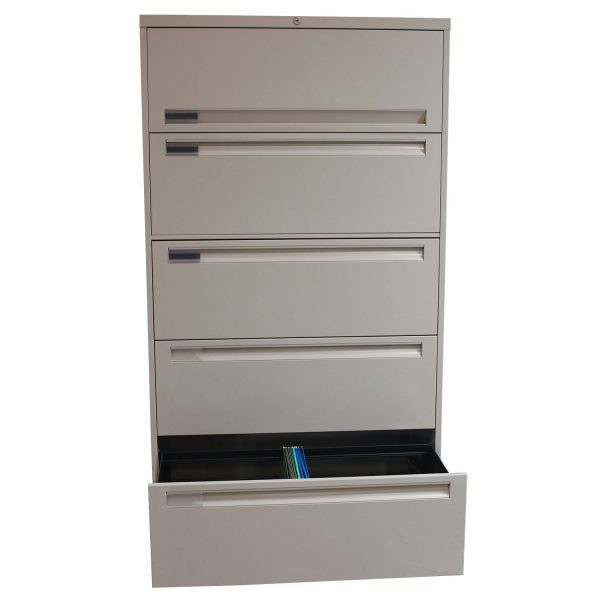 Steelcase Used 5 Drawer 36 Inch Lateral File, Putty - National Office ...