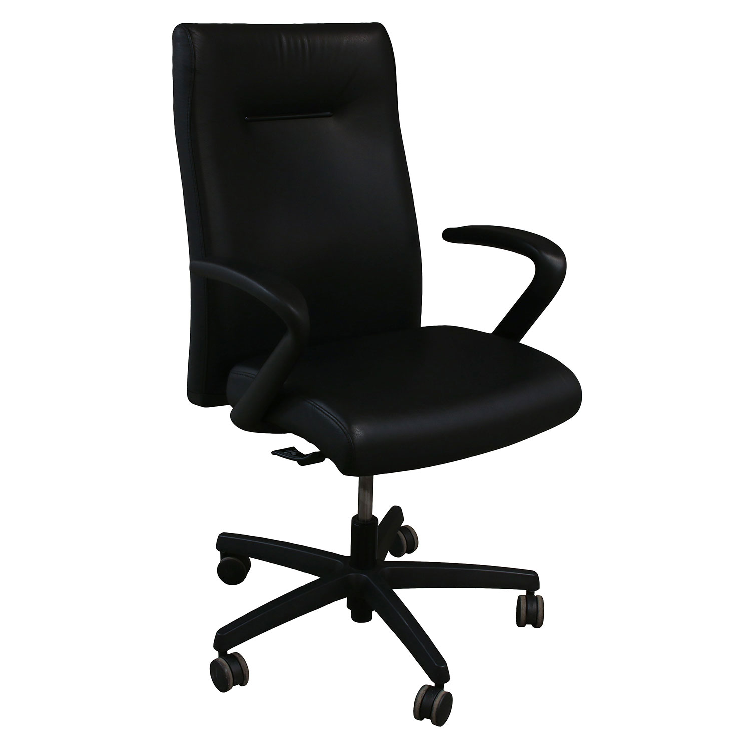 HON Ignition Series Used High-Back Conference Chair, Black Leather ...