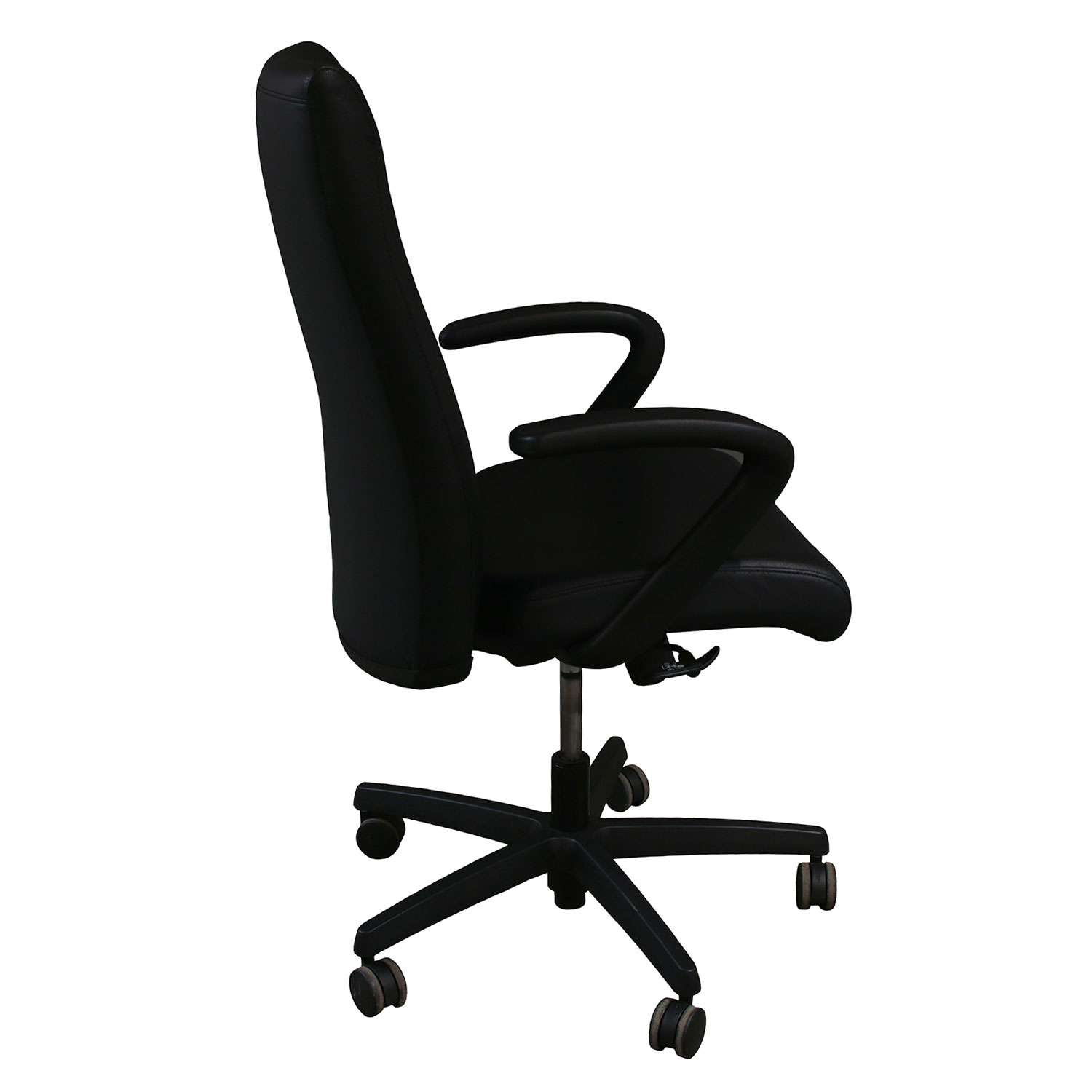 HON Ignition Series Used High-Back Conference Chair, Black Leather ...