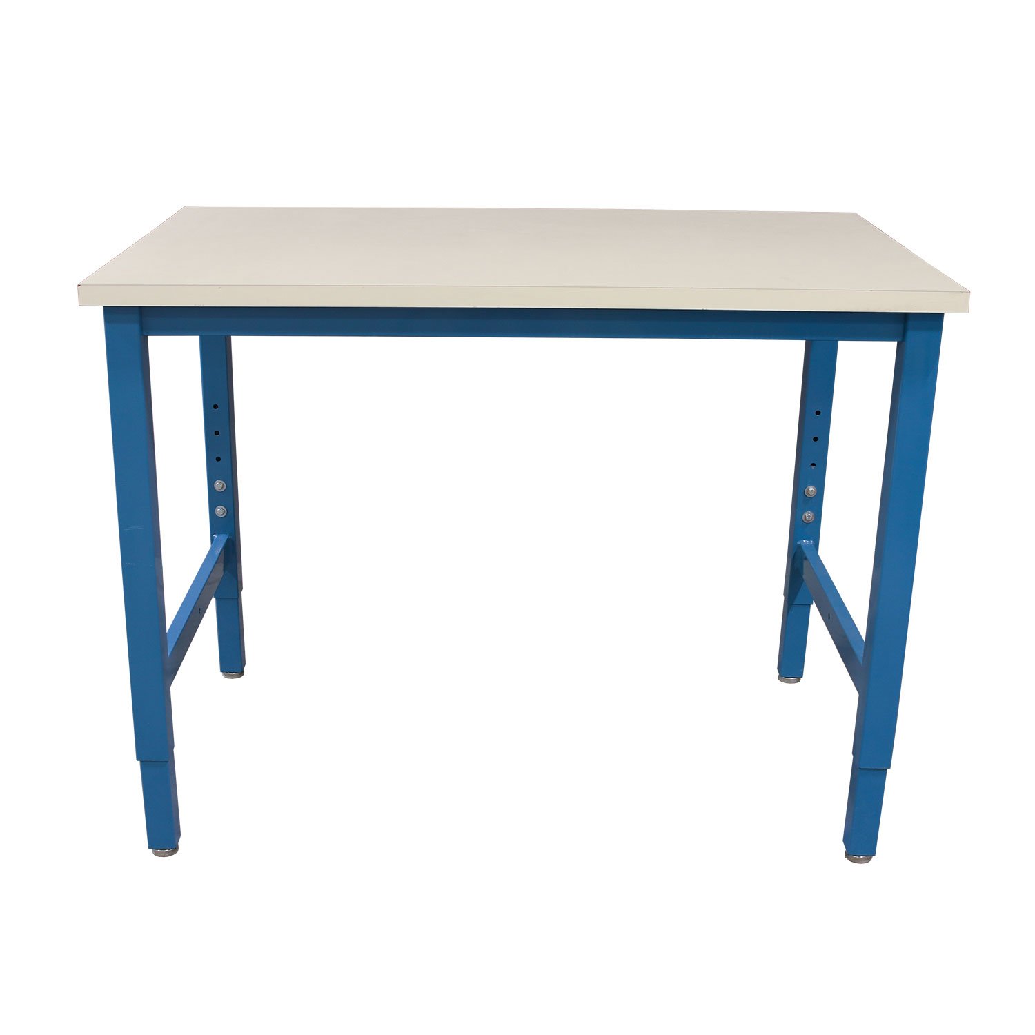 Used 30x48 Laminate Top Adjustable Height Work Bench, White - National ...
