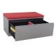 Steelcase 900 Series Used 1 Drawer Lateral File w Red Cushion Top ...