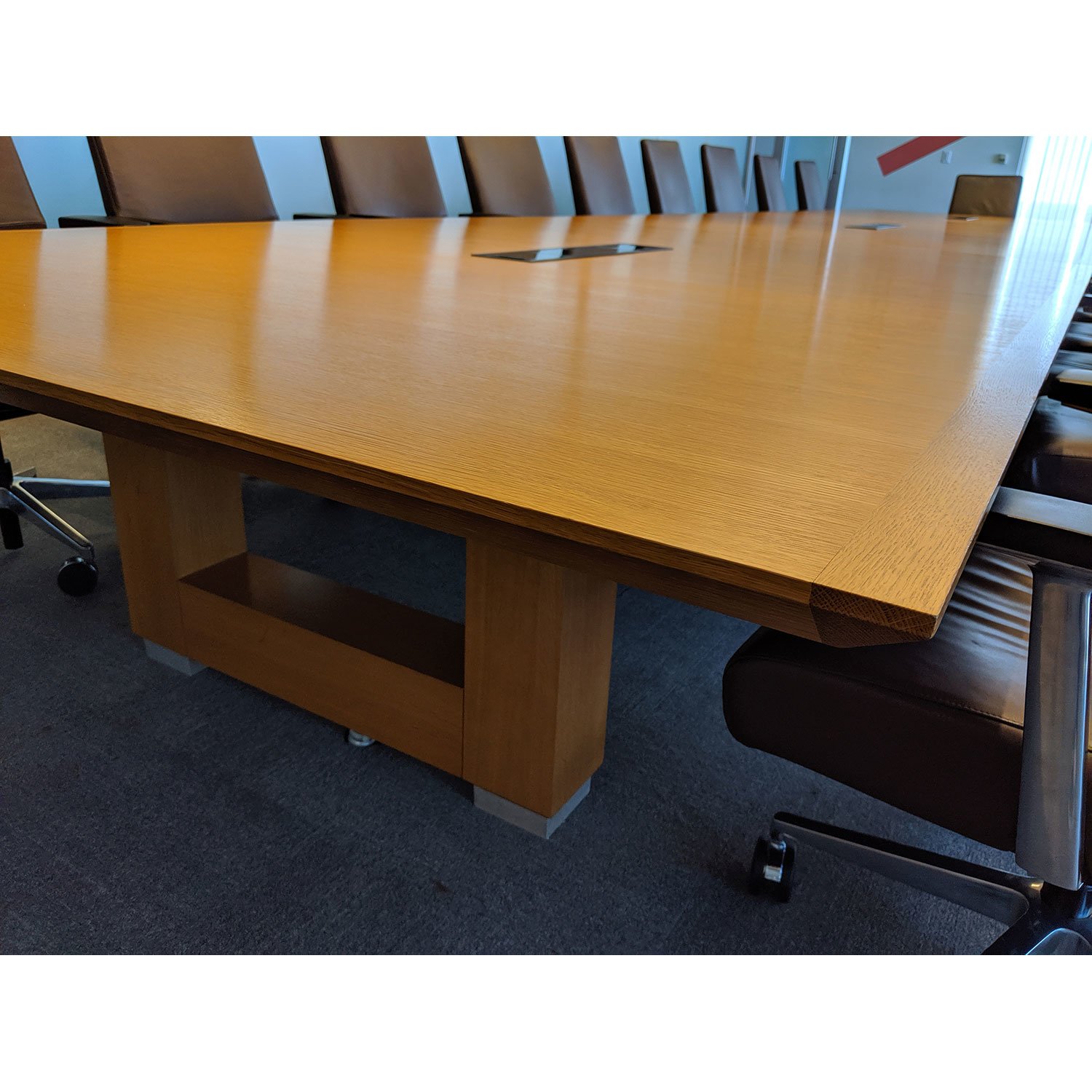 Steelcase Convene 6x26.5 Used Wood Veneer Conference Table, Maple ...