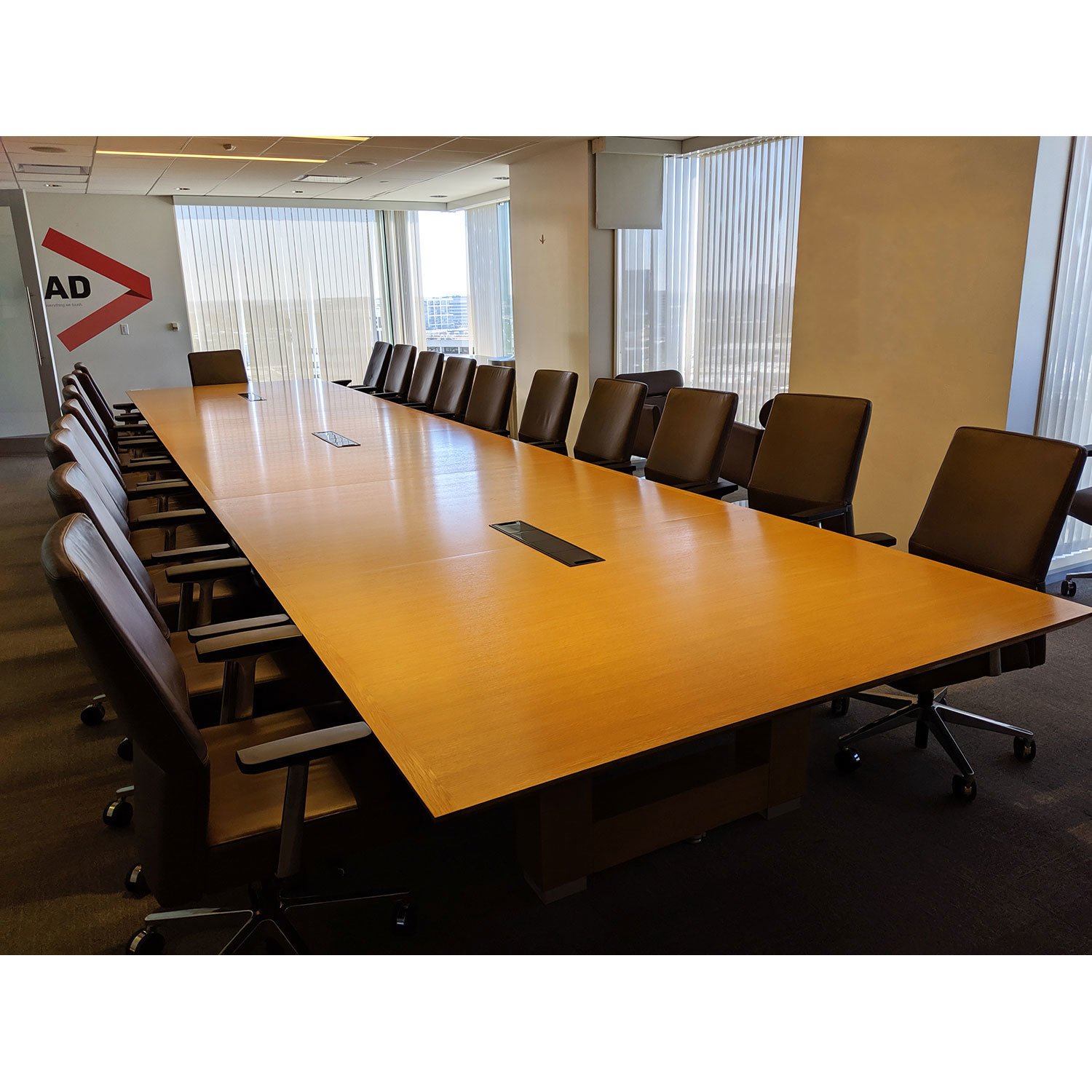 Steelcase Convene 6x26.5 Used Wood Veneer Conference Table, Maple ...