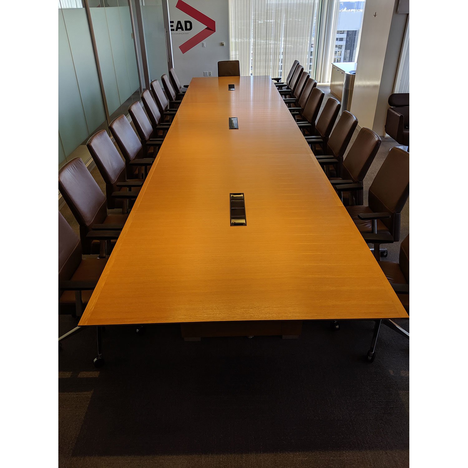 Steelcase Convene 6x26.5 Used Wood Veneer Conference Table, Maple ...