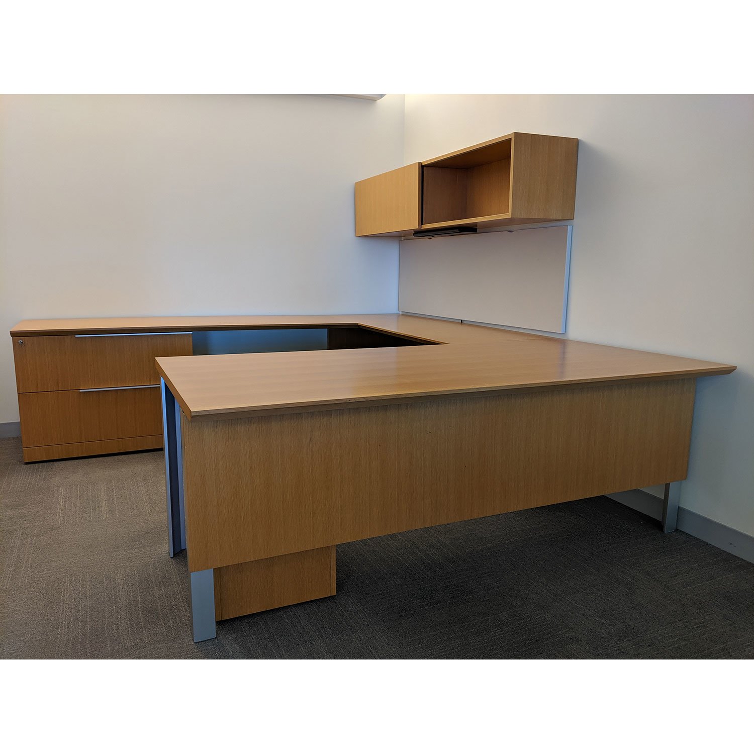 Steelcase Elective Elements Used U-Shape Desk Left Return, Maple ...