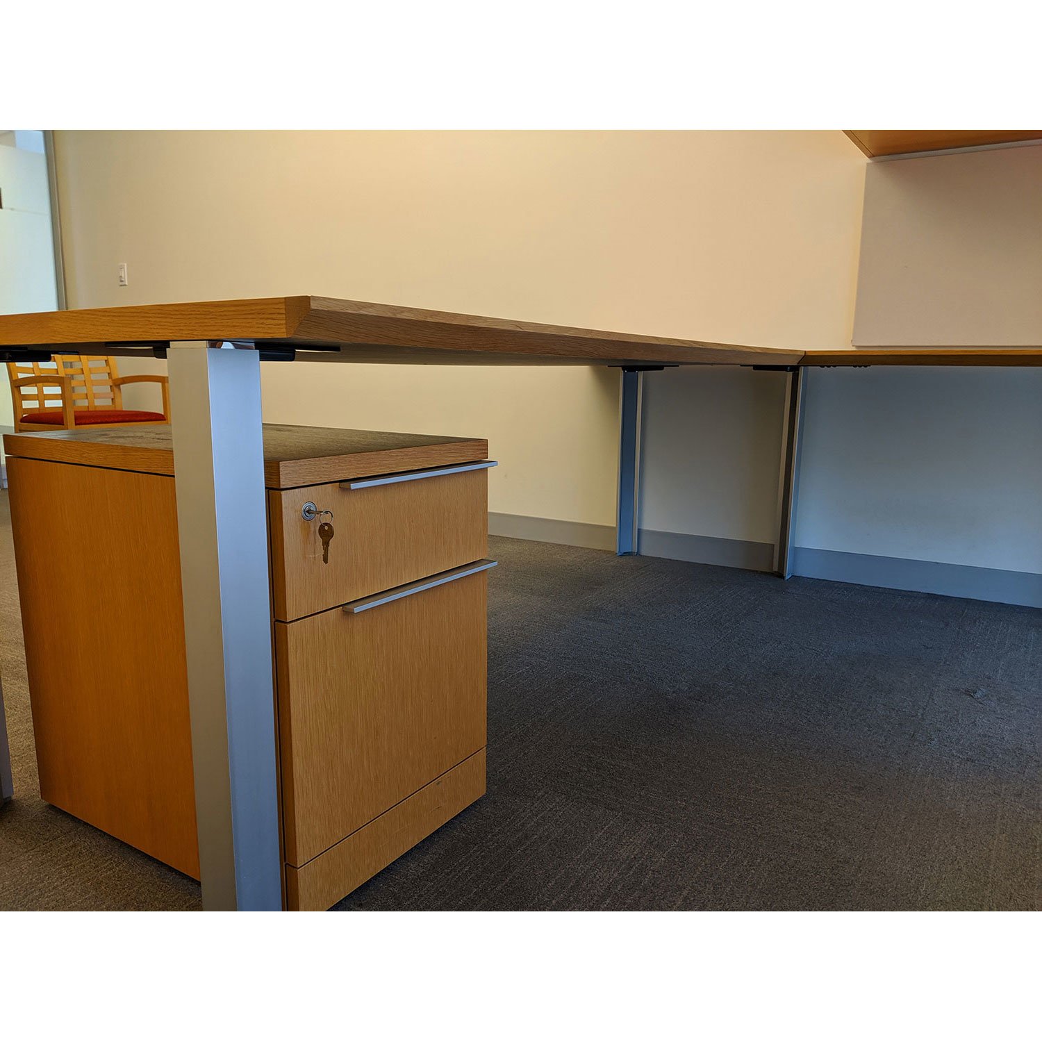 Steelcase Elective Elements Used U-Shape Desk Right Return, Maple ...
