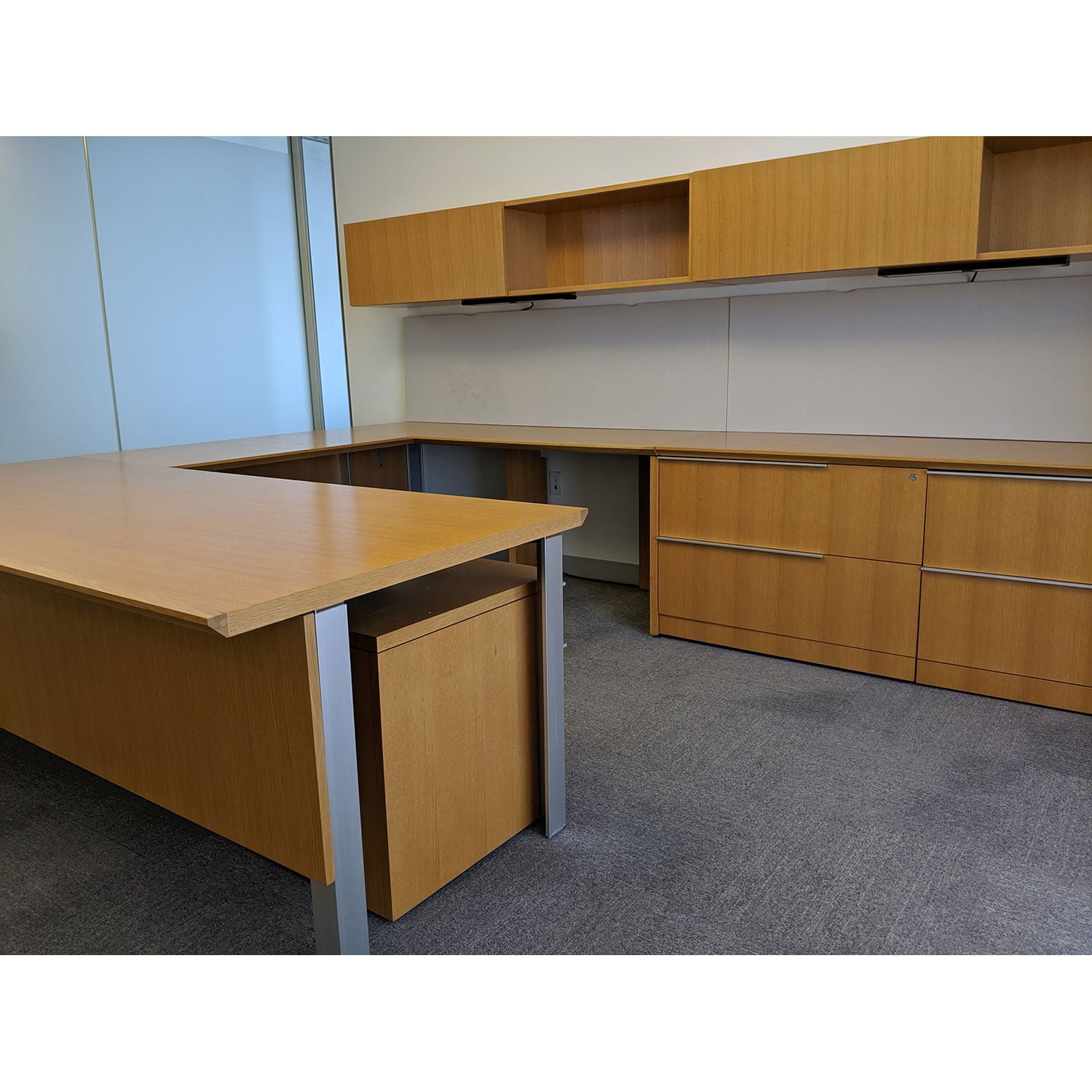 Steelcase Elective Elements Used U-Shape Executive Desk Right Return ...