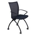 Haworth X99 Seminar Used Mesh Back Mobile Nesting Chair, Blue Speckle ...