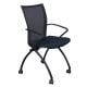 Haworth X99 Seminar Used Mesh Back Mobile Nesting Chair, Blue Speckle ...