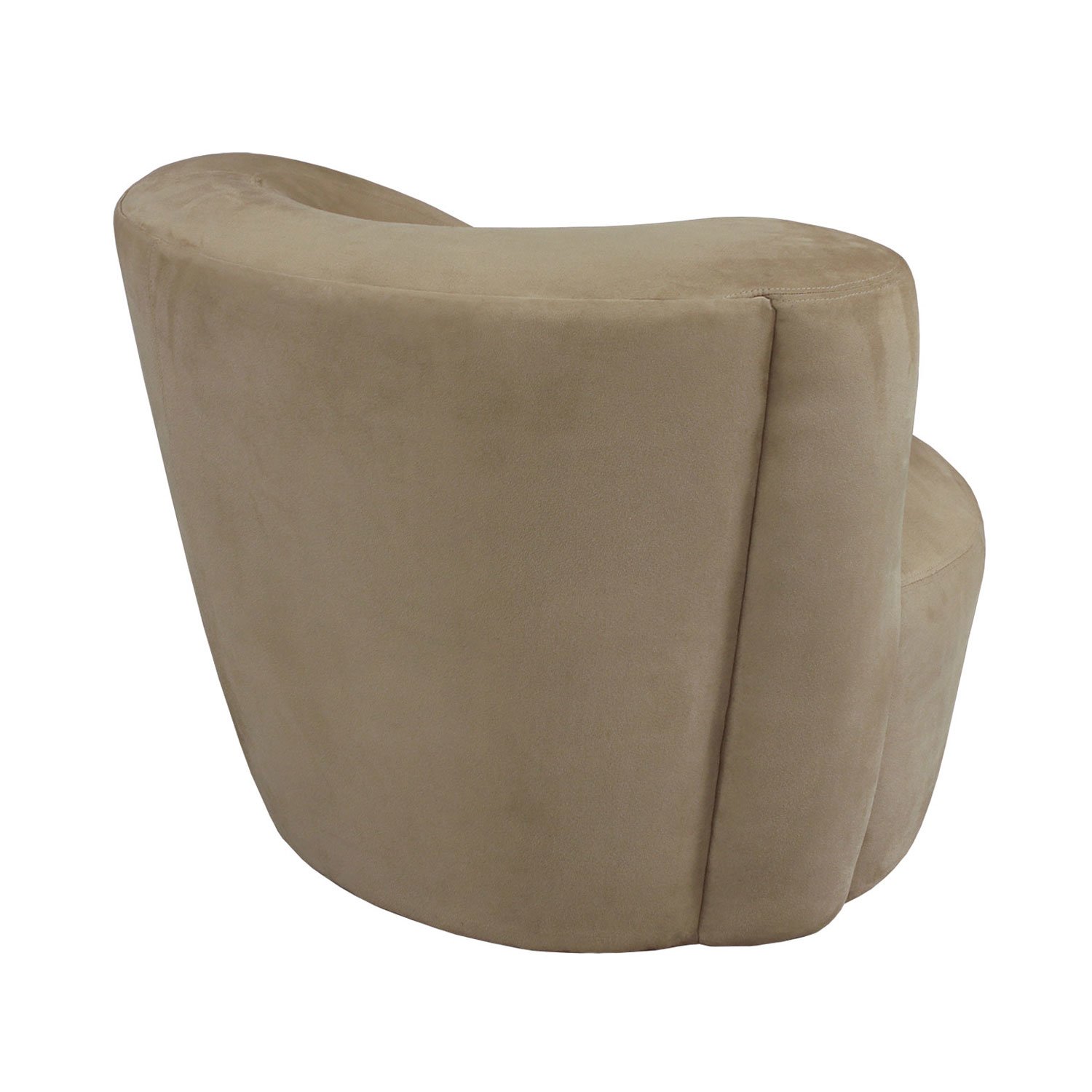Lazar Scroll Corkscrew Used Swivel Chair, Tan Suede - National Office ...