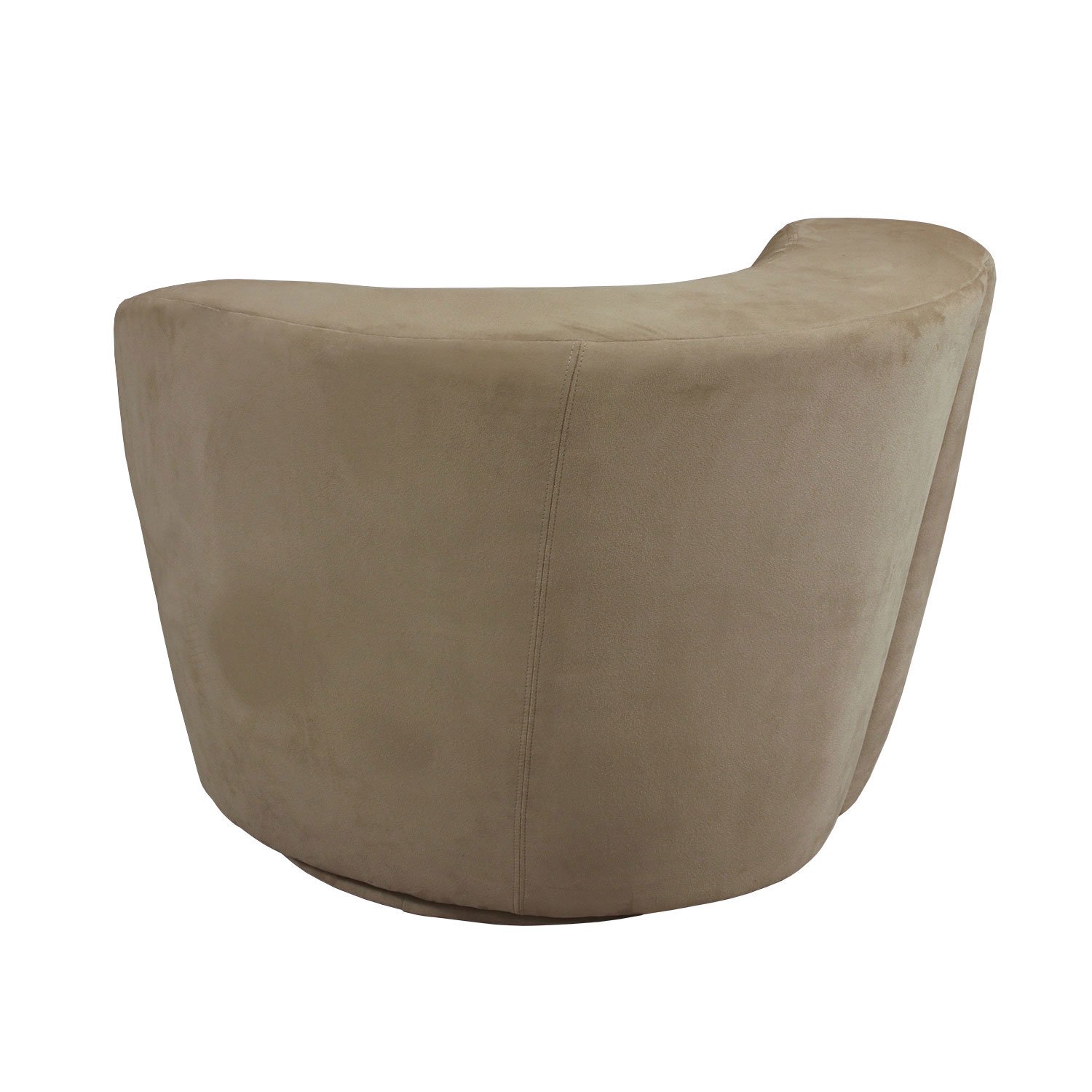 Lazar Scroll Corkscrew Used Swivel Chair, Tan Suede - National Office ...
