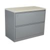 Steelcase 900 Used 2 Dr 36 In Lateral File w Laminate Top, Silver ...