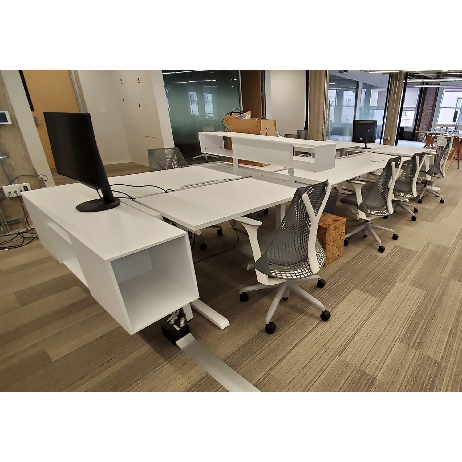 Steelcase Turnstone Bivi Used Open Benching w Adjustable Height - Pod ...