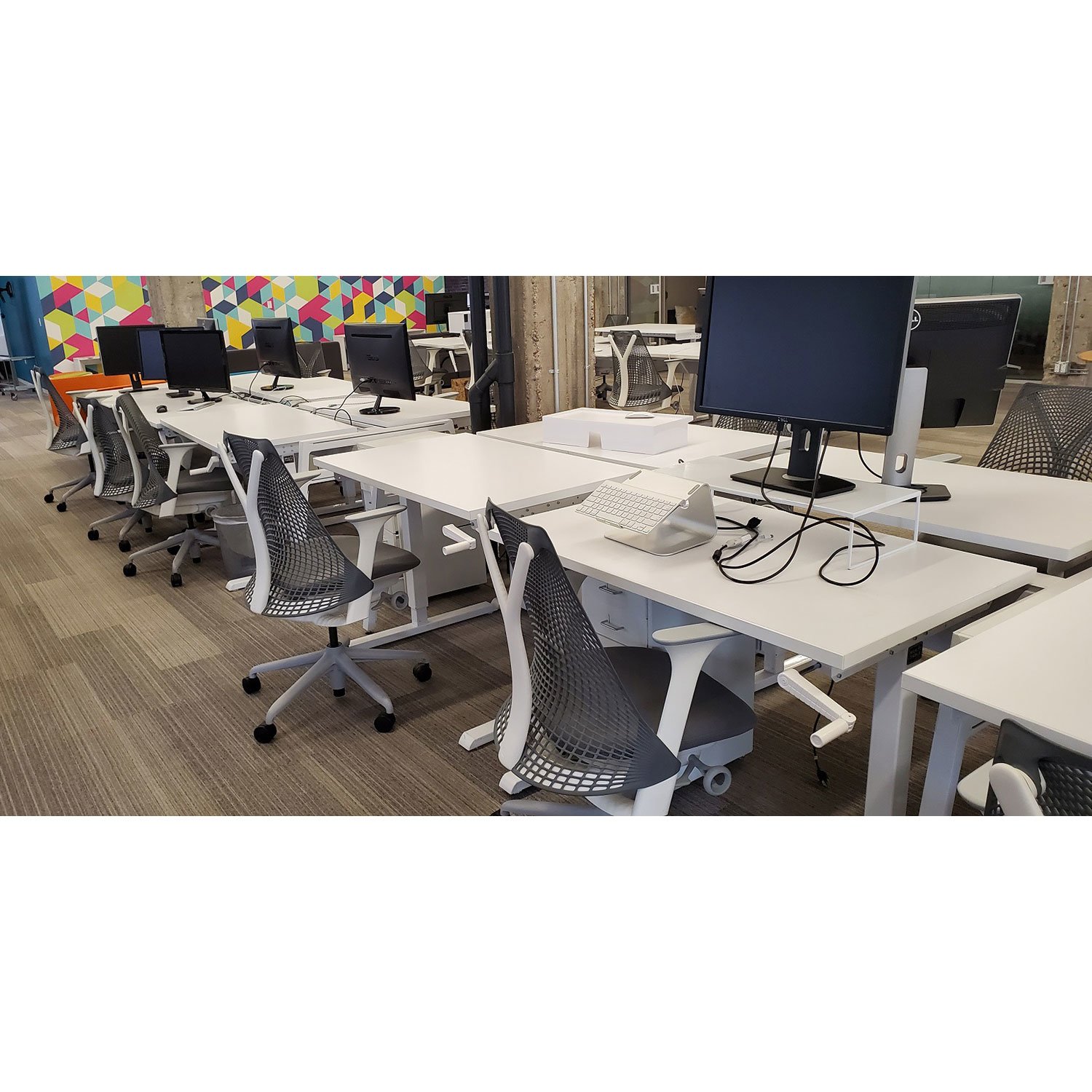 Steelcase Turnstone Bivi Used Open Benching w Adjustable Height - Pod ...