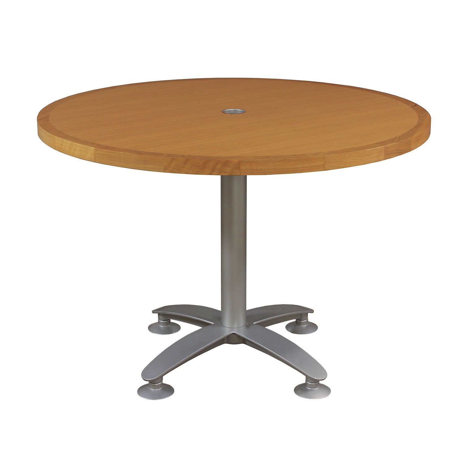 Steelcase Used 42 Inch Round Veneer Meeting Table, Maple - National ...