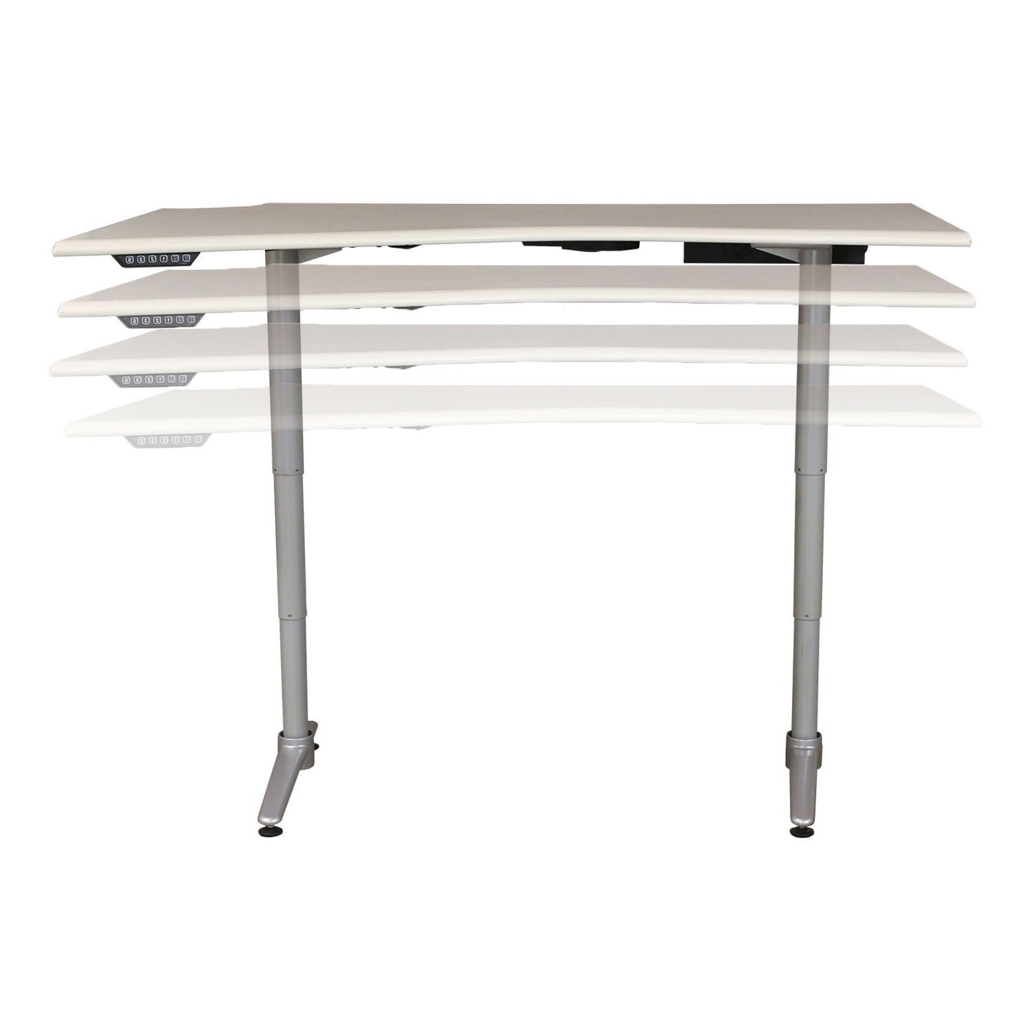 Linak Used 41x67 Electric Sit Stand Table, White - National Office ...