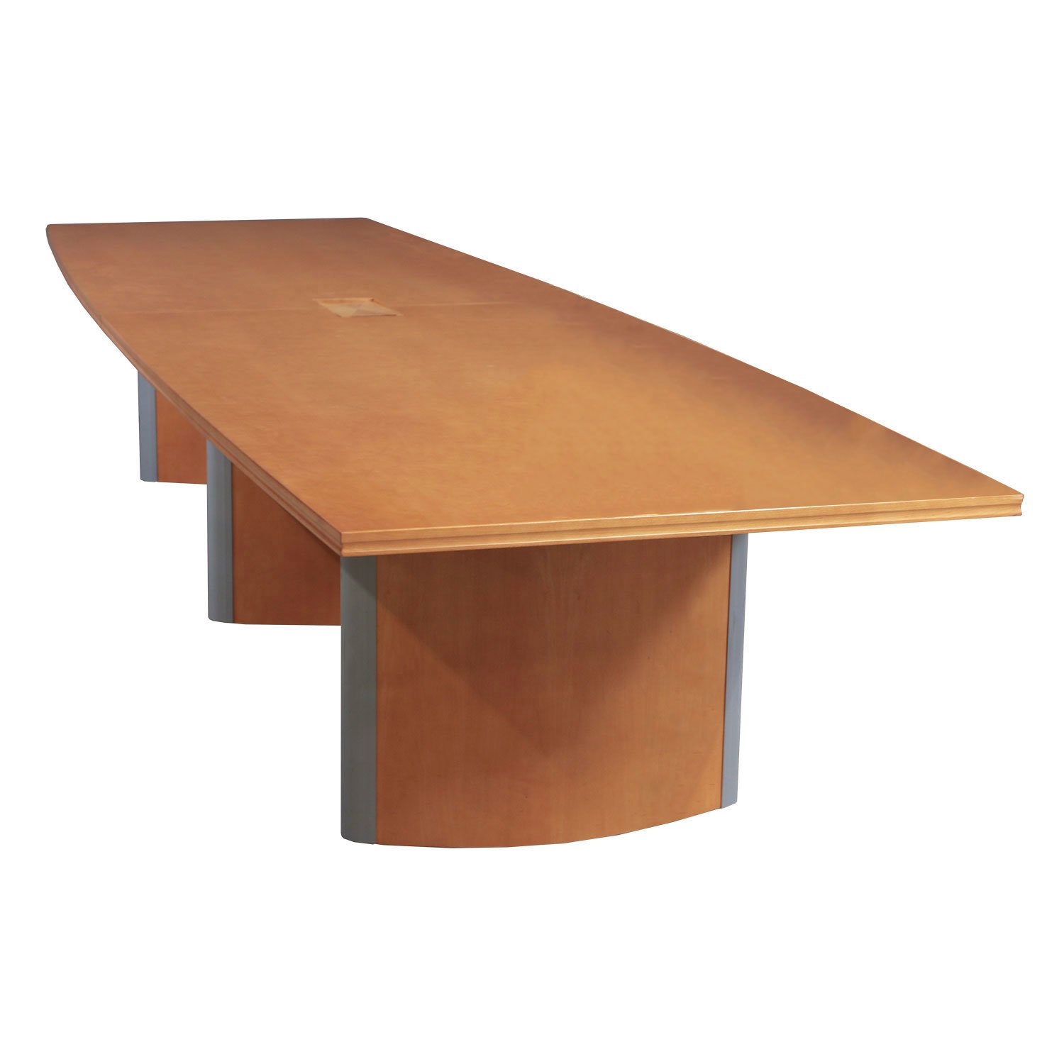 14 Foot Used Wood Veneer Conference Table, Cherry - National Office ...