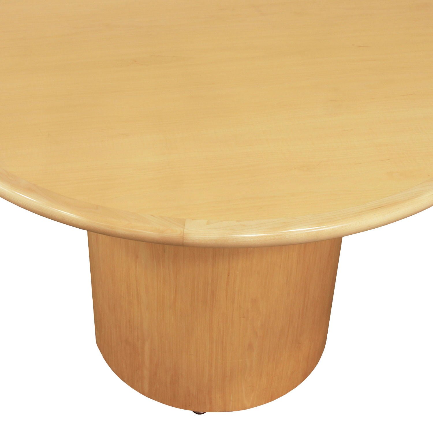 42 Inch Used Round Wood Veneer Meeting Table, Maple - National Office ...