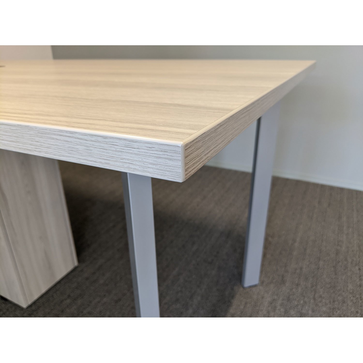 Haworth Planes 8 Ft Used Bar Height Conference Table, Gray Elm ...