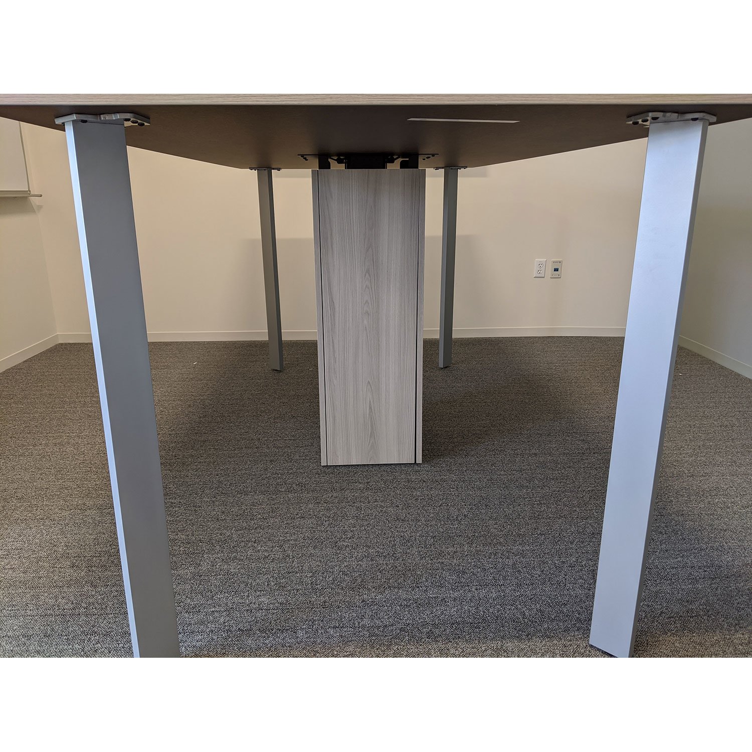 Haworth Planes 8 Ft Used Bar Height Conference Table, Gray Elm ...