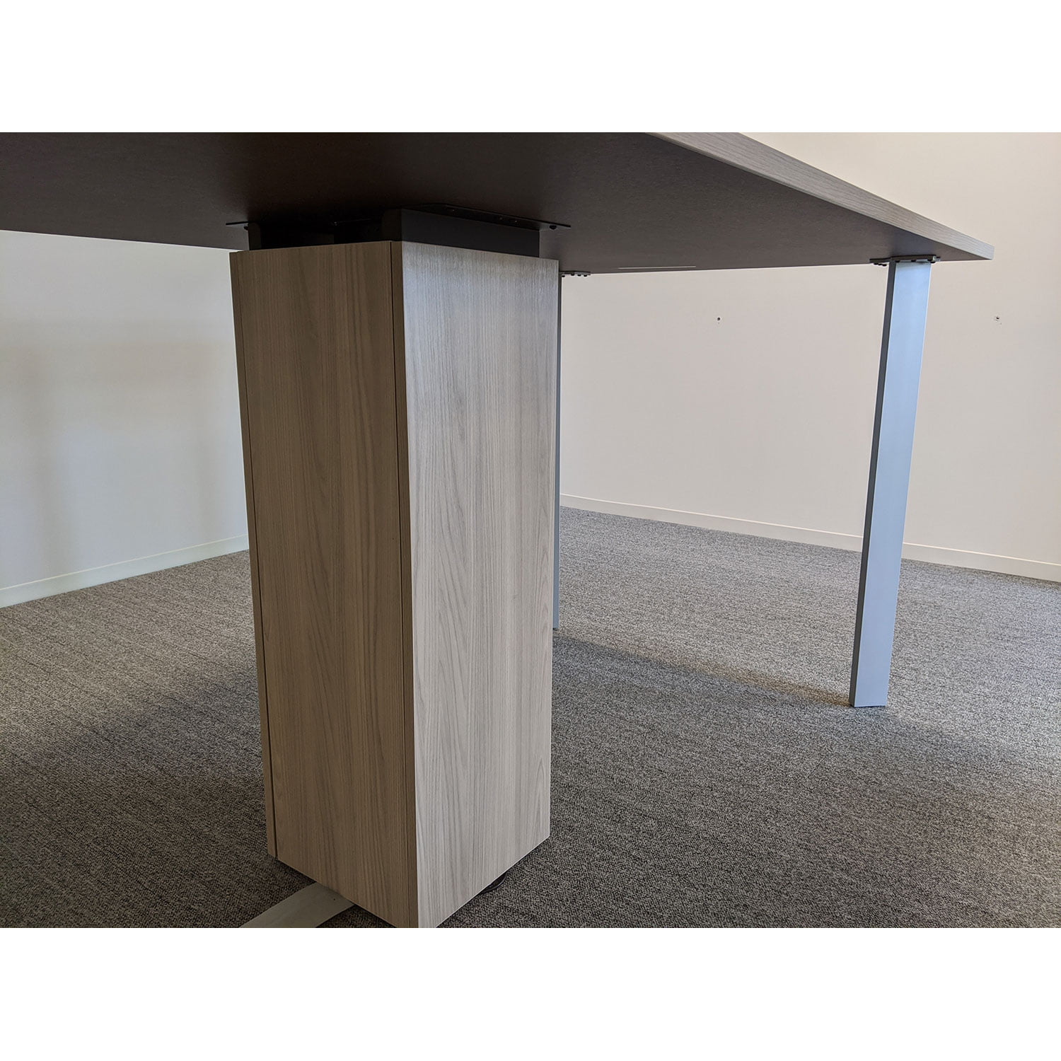 Haworth Planes 8 Ft Used Bar Height Conference Table, Gray Elm ...