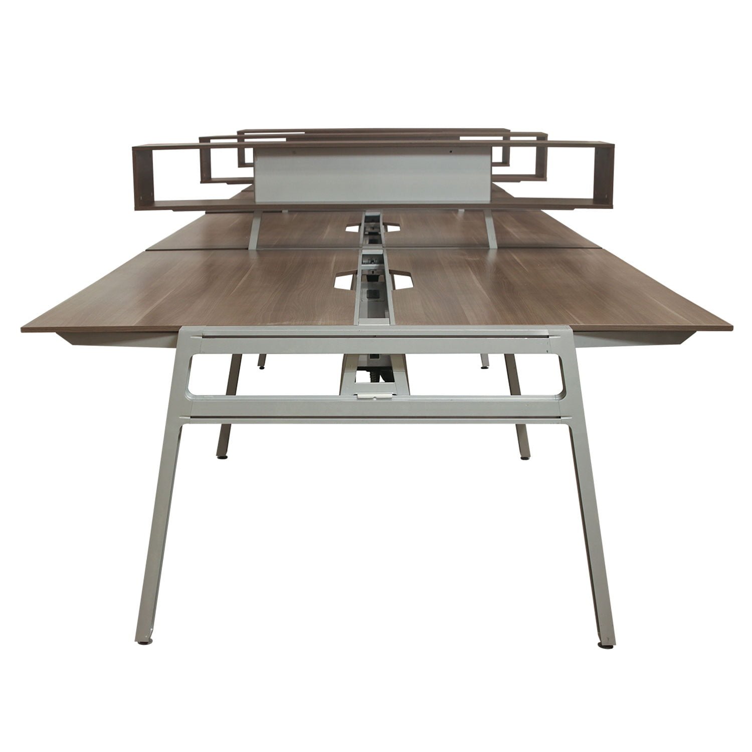 Steelcase Turnstone Bivi Used Open Benching with Storage, Blackwood ...