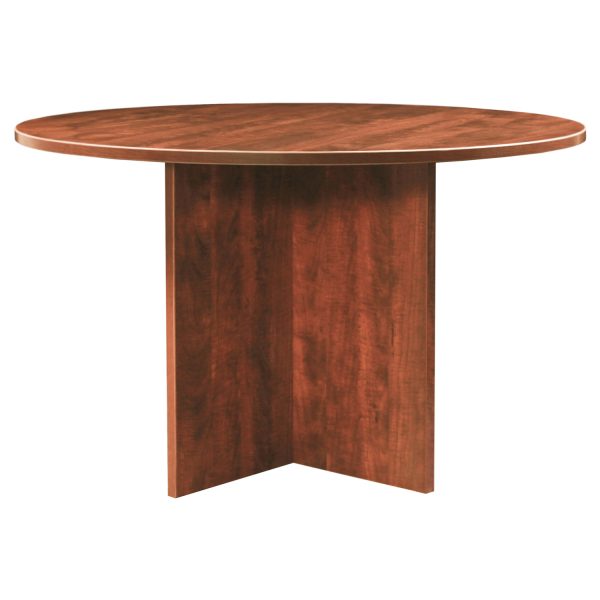 36 Inch Used Round Laminate Meeting Table, Cherry - National Office ...