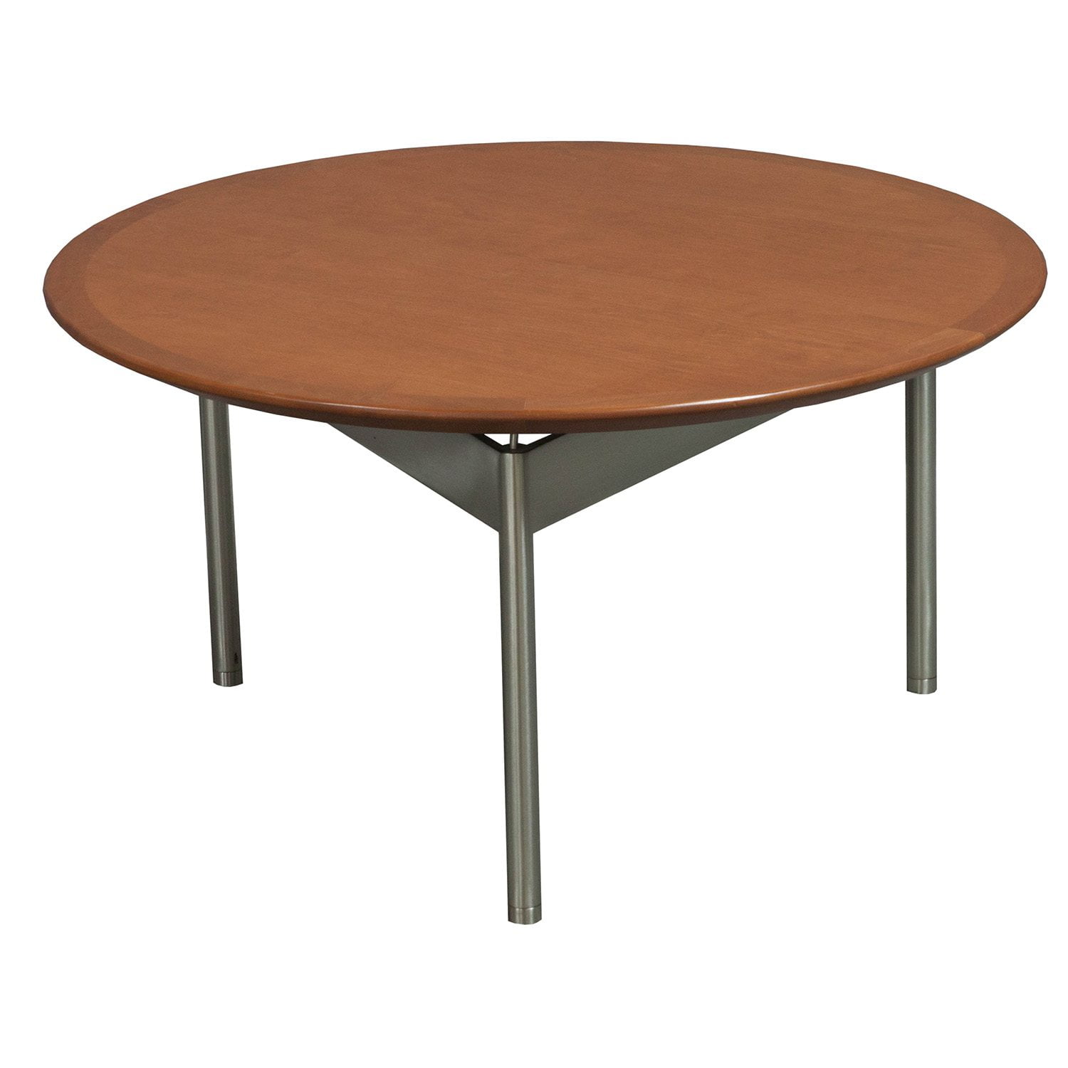 Used Veneer 30 Inch Round End Table, Cherry - National Office Interiors ...