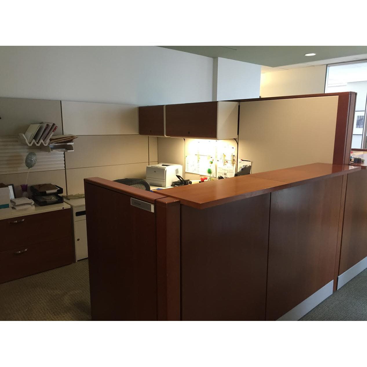 Row of 2 Ethospace by Herman Miller Used Reception Workstation Cubicles ...