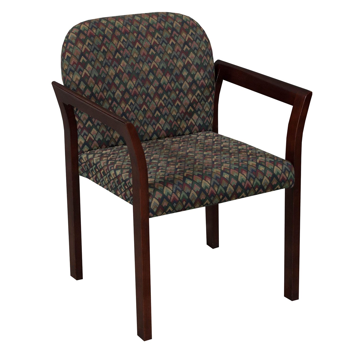 Gunlocke Used Mahogany Stack Chair, Multi Colored - National Office ...