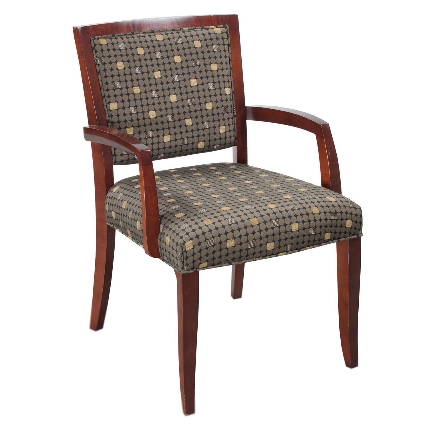 HBF Camden Used Wood Side Chair, Earth Tone Pattern - National Office ...
