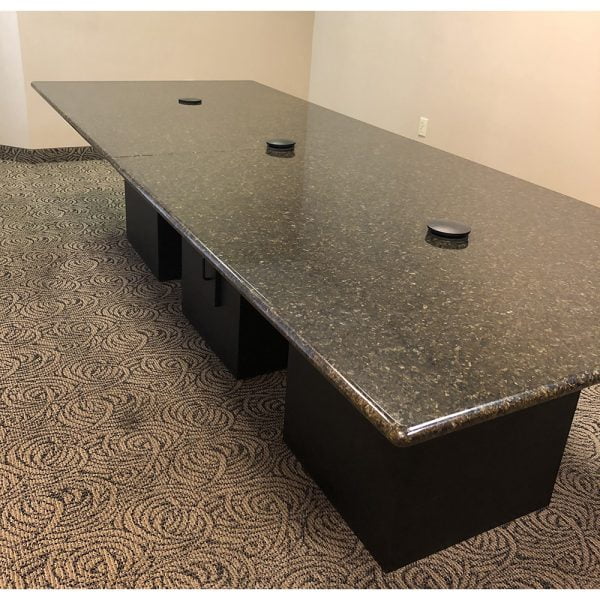 10 Foot Used Stone Conference Table, Granite - National Office ...