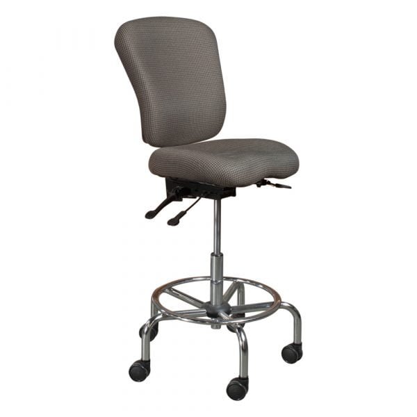 Office Master CLS61 Used Armless Stool, Black Tan Pattern - National ...