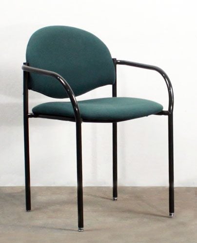 Nightingale Used Upholstered Stack Chair, Dark Green - National Office ...