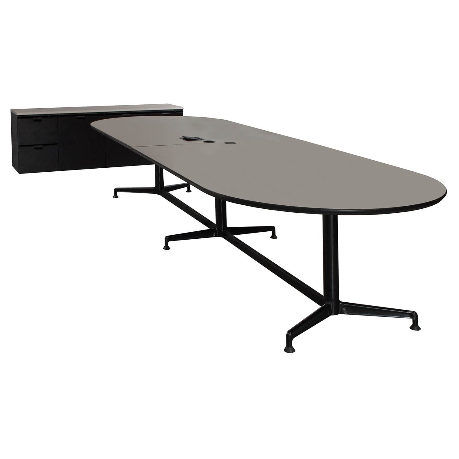 KI Used 12ft Laminate Conference Table and Credenza, Gray - National ...