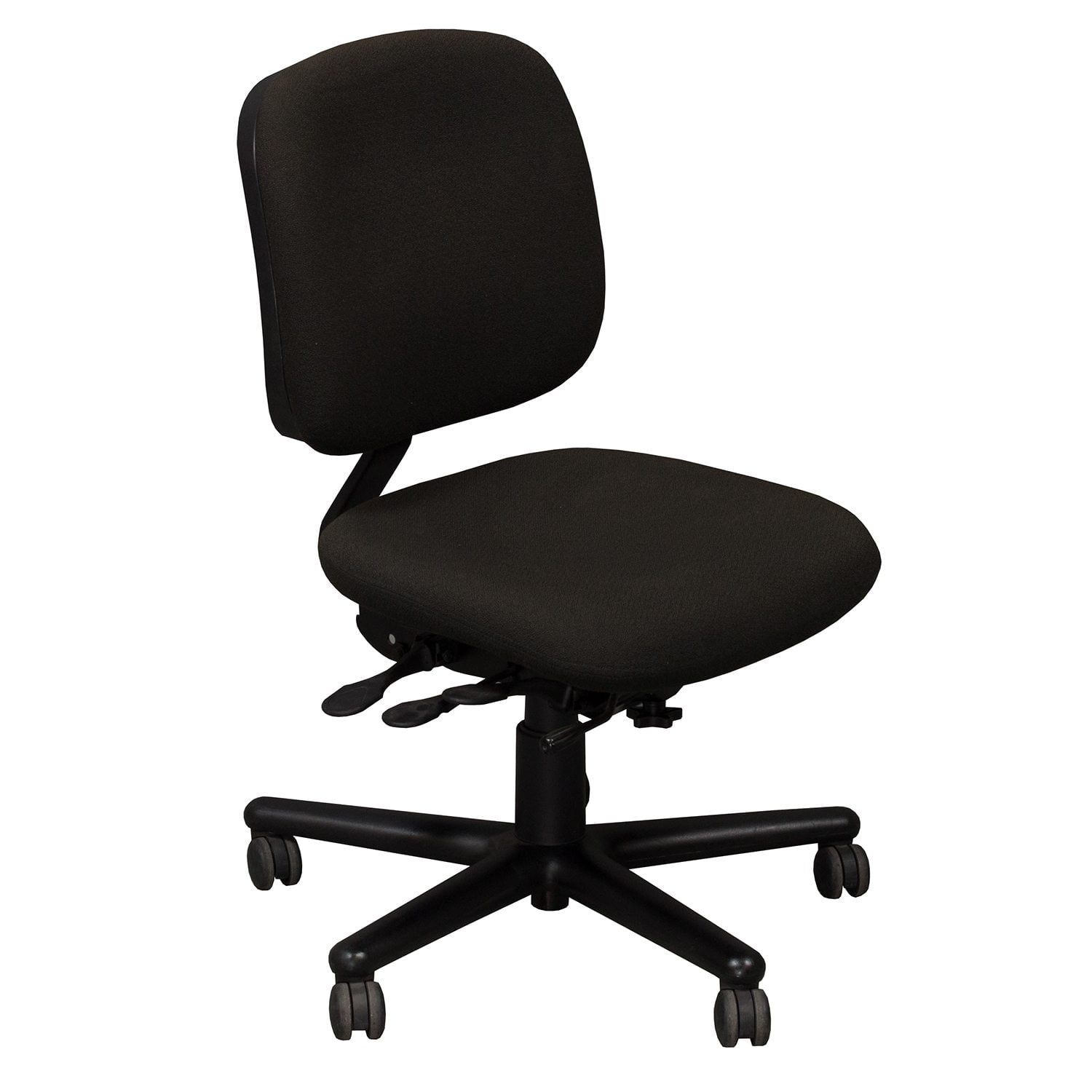 Kimball Used Square Back No Arms Task Chair, Black - National Office ...