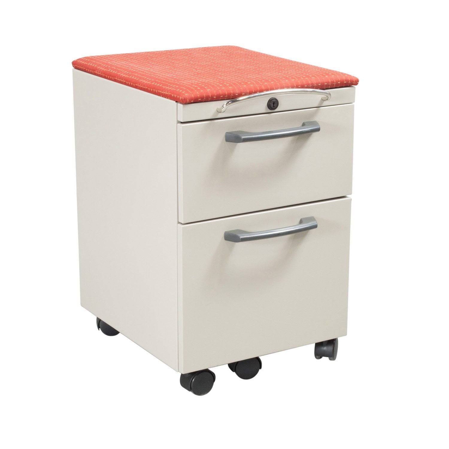 Knoll Series 2 Used Mobile Pedestal, Putty with Red Seat - National ...