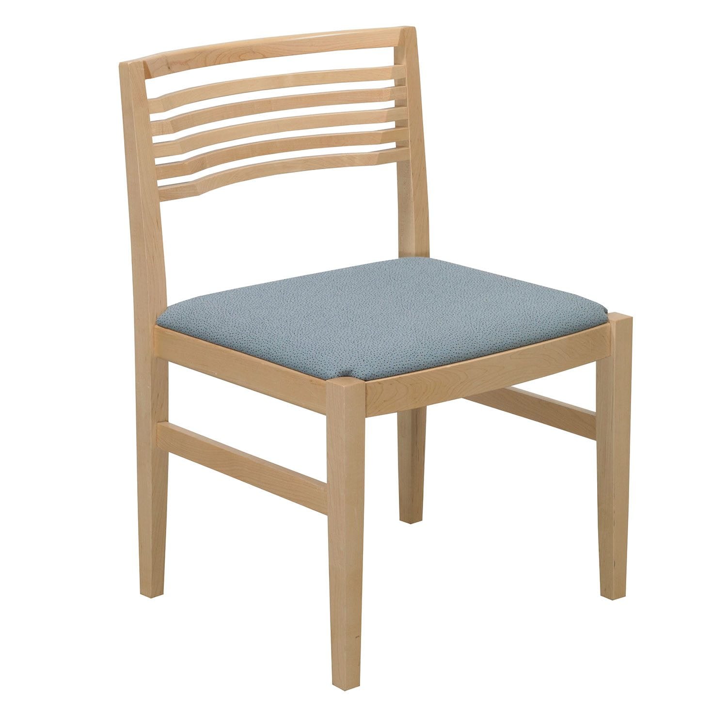 Knoll Ricchio Used Maple Wood Side Chair, Blue - National Office ...