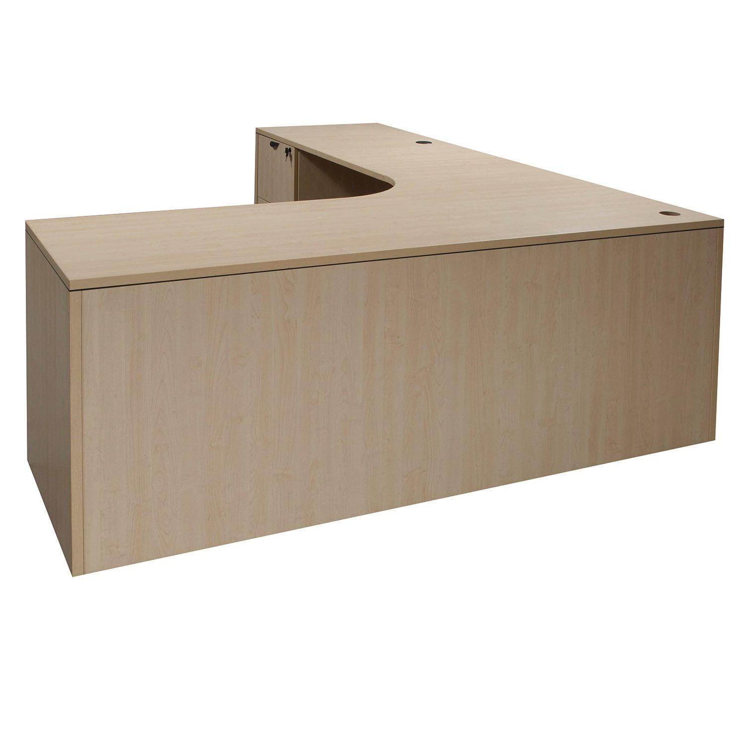 Laminate Used Left Return Computer Corner Desk, Maple - National Office ...
