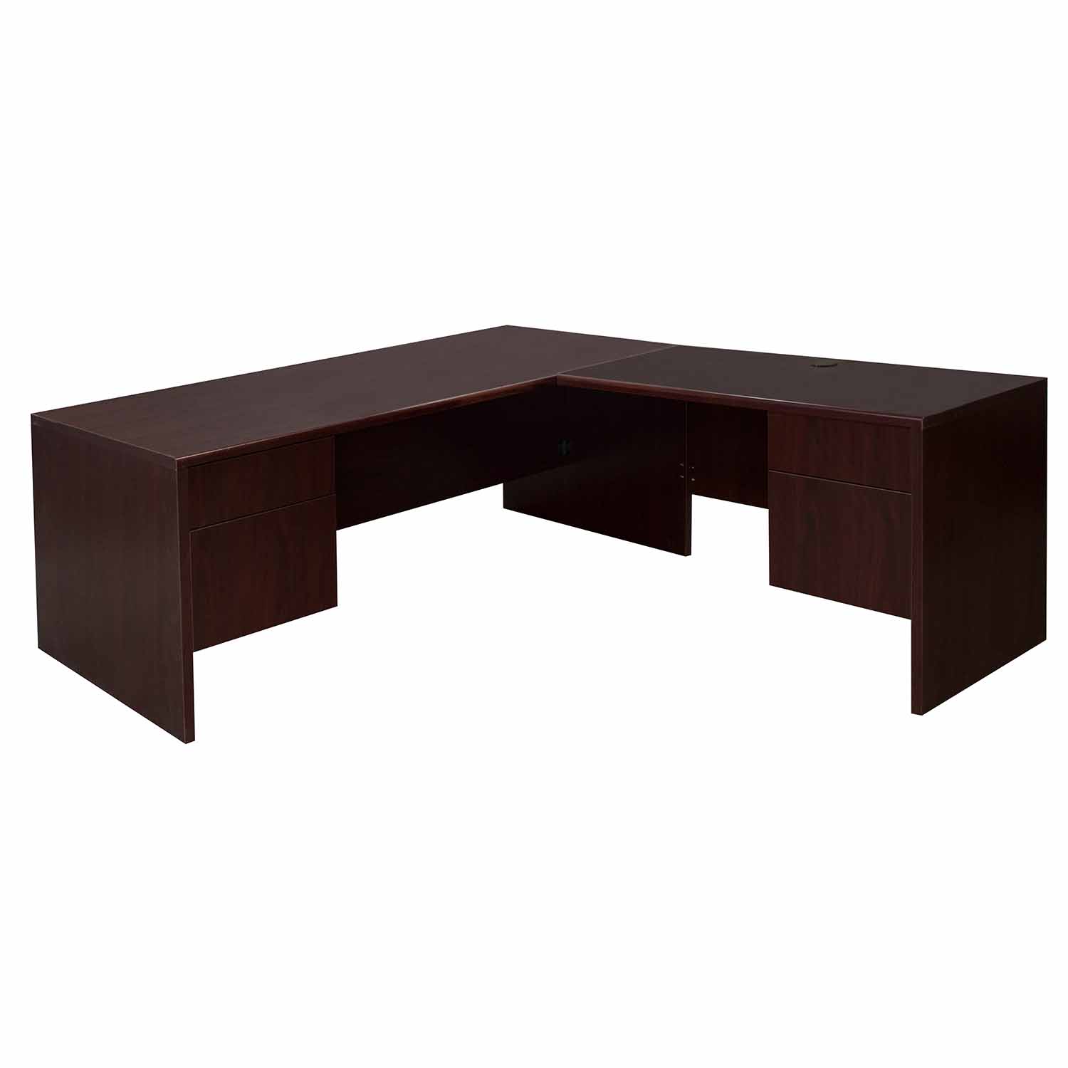 Laminate 36x72 L Shape Used Right Return Desk, Mahogany - National ...