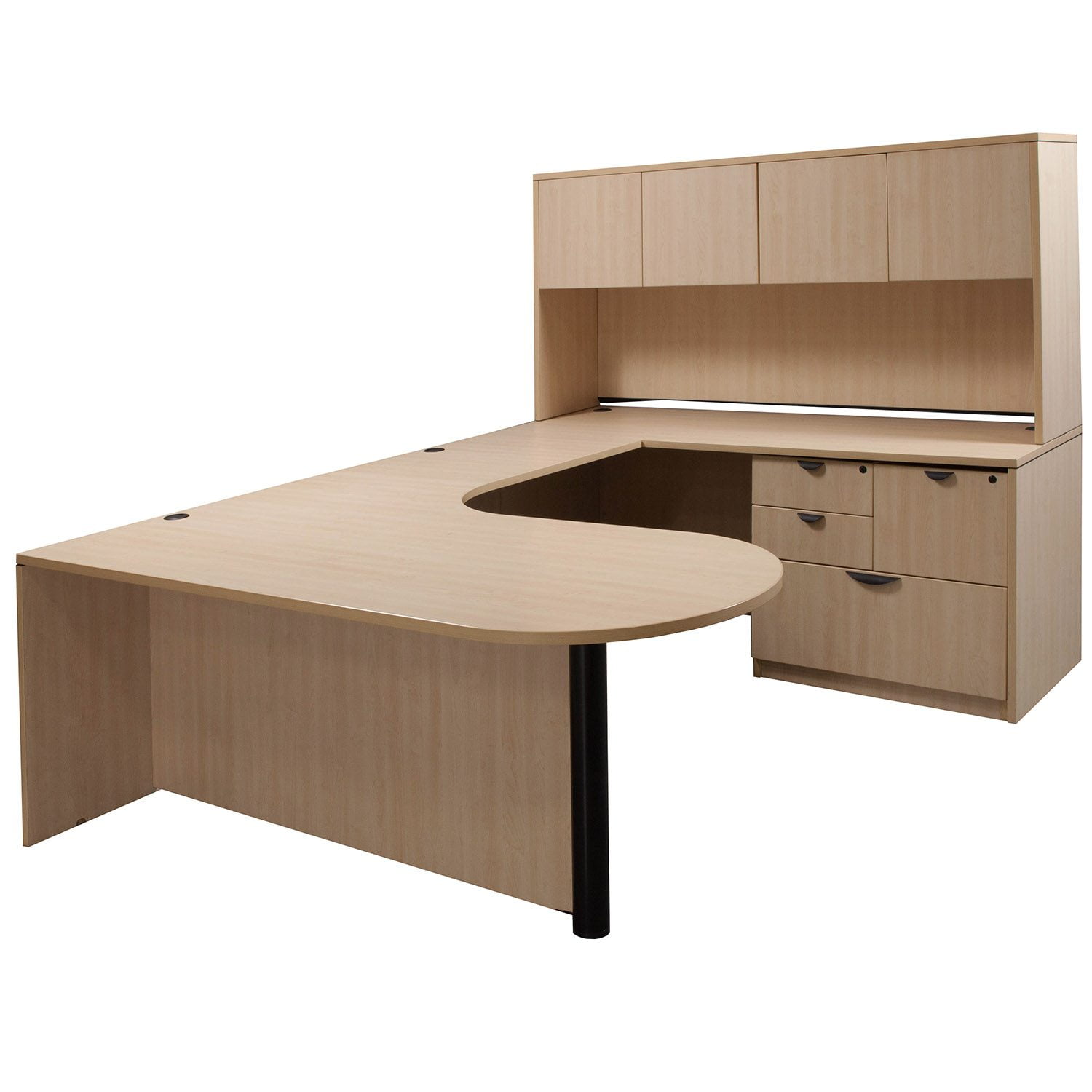 Laminate U-Shape Right Return Used Bullet Desk with Lateral Drawer ...
