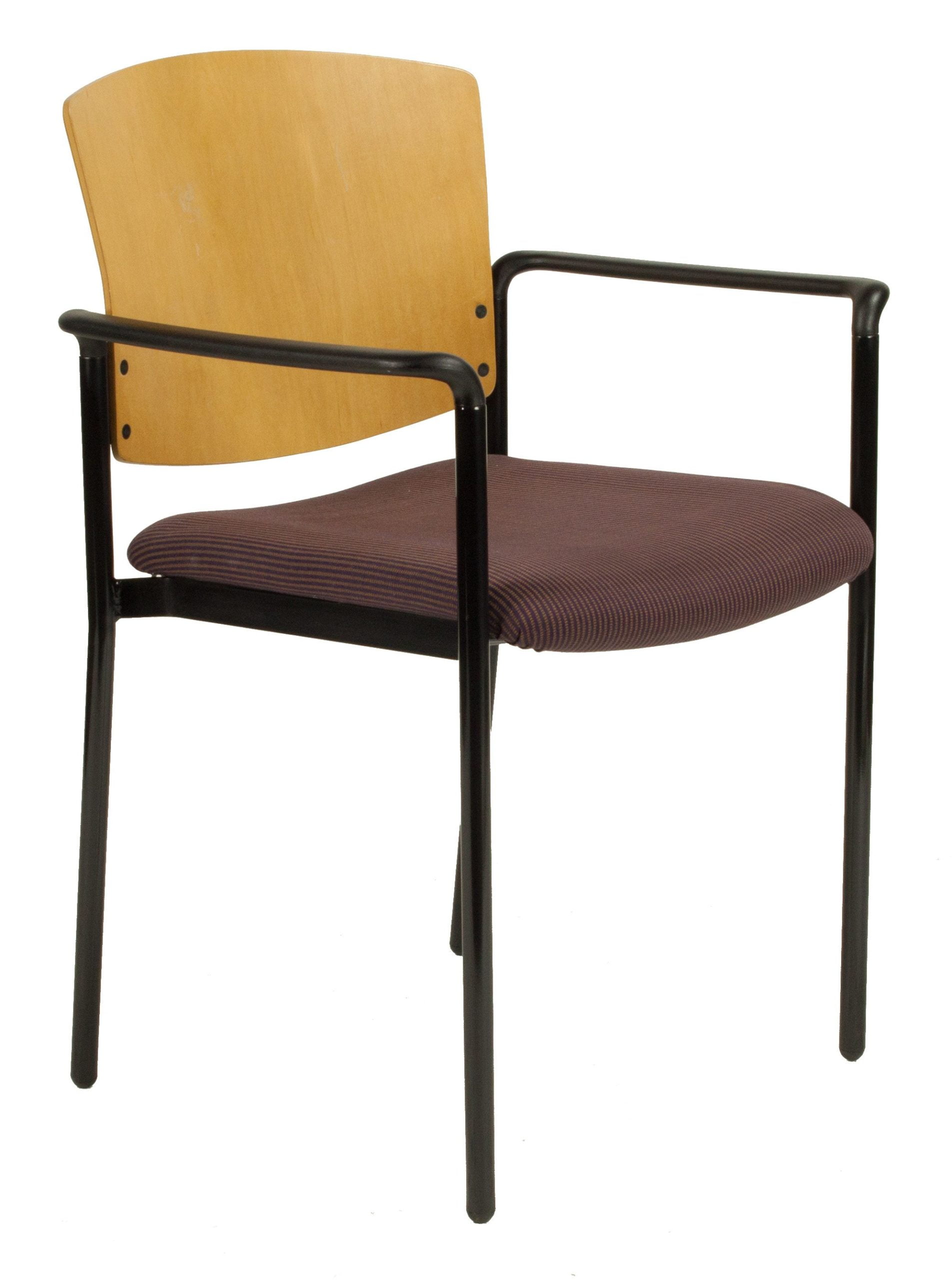 Source Seating Convex Staxx Used Stacking Chair, Burgundy - National ...