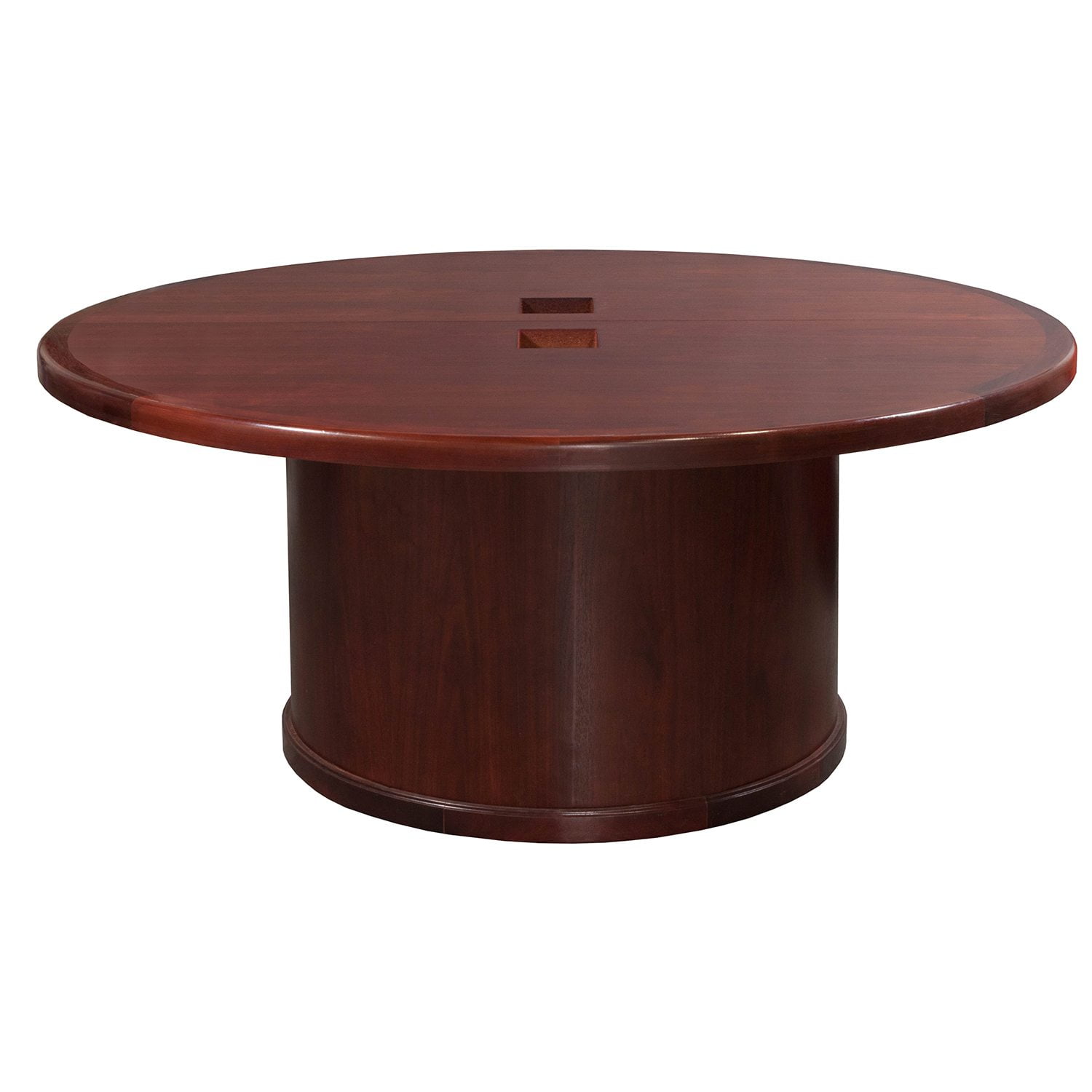 Steelcase Used 66 Inch Veneer Round Conference Table, Mahogany ...